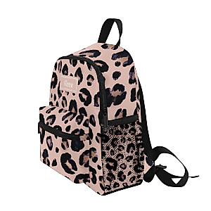Custom Leopard Print Cheetah Pink Toddler Backpack for Boy Girl Preschool Bag for Children Personalized Bookbag