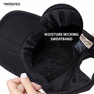 Ponyflo Active Ponytail Hat - Ponytail Caps for Women, Running Hat for Women, Curly Hair Ponytail Hat, Womens Ponytail Hats for Gym Black