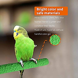Bird Perches, 4 Pcs Wooden Bird Toys Luonfels, Colorful Bird Stand for Birds to Stand, Sleep and Chew by MoHern