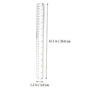 NUOBESTY 20pcs Ruler Ruler Rulers Shatterproof Ruler Clear Ruler Metric Ruler Plastic Rulers Classroom Supplies Technical Drawing Ruler Rulers Bulk for Classroom Use Scale