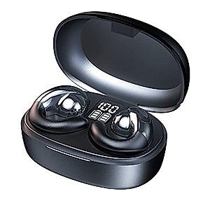 Touch Control Wireless Earbuds with Earhooks Bone Conduction Headphones Waterproof Bluetooth Open Earbuds Earpiece Noise Canceling Headset Sports Bluetooth 5.3 Earphones Headset for Cycling Driving