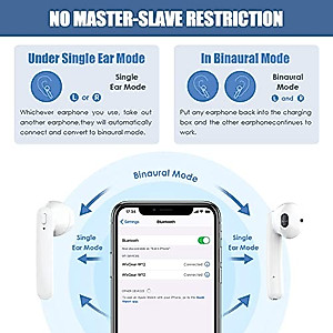 WixGear Bluetooth 5.0 Wireless Earbuds with Charging Case, HD Stereo Sound Earphones, 30H Playtime with Charging Case, IPX5 Waterproof with Built-in Microphone for Work/Travel/Gym