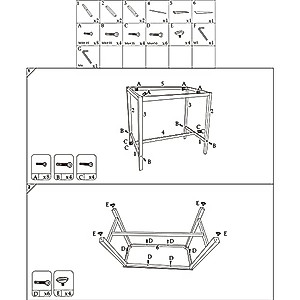 Coral Flower Kitchen Table, Heavy Duty Metal Frame, Industrial Style, for Living, Dining Room, Rustic Brown.