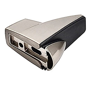 XVL 15.5-Inch Bathroom Glass Shelf, Brushed Nickel GS3004A-L