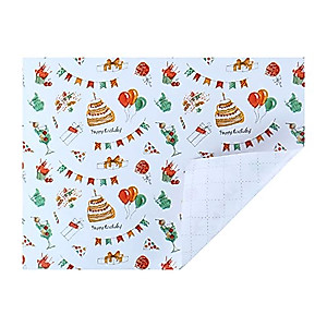Birthday Wrap Wrapping Paper for Boys Girls Adults Cartoon Coated Paper Sheet Happy Birthday Gift for Kids Holiday Decoration 6 Cute & Funny Different Designs 27.56 x 19.69 Inch (6 PC)