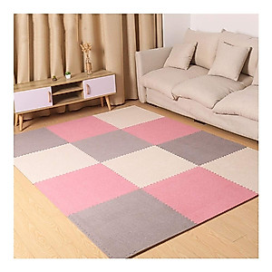 ALGFree Foam Puzzle Mat Interlocking Floor Mats Child Baby Crawling Climbing Mat Protection Floor Gym Yoga Playmats, 5 Patterns， 8 Sizes (Color : E, Size : 30x30x1cm 9 Pieces)