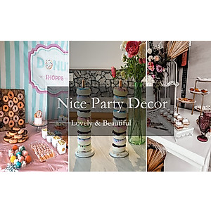 CKBASE Donut Stand,Doughnut Display Holder For Party,Rustic Bagel Stacker Tower,Heavy Marble Base,Wood Stick Pole,Table top decor for Wedding birthday baby shower engagement buffet serving…