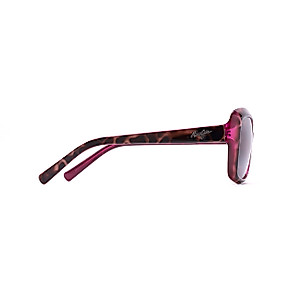Maui Jim Women's Orchid Polarized Fashion Sunglasses, Tortoise w/ Raspberry/Maui Rose®, Medium