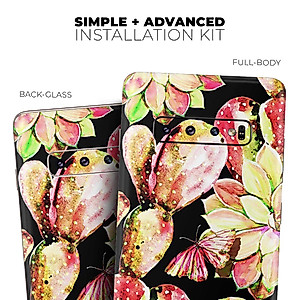 DesignSkinz Watercolor Cactus Succulent Bloom V5 Protective Vinyl Decal Wrap Skin Cover Compatible with The Samsung Galaxy S20 (Screen Trim & Back Glass Skin)