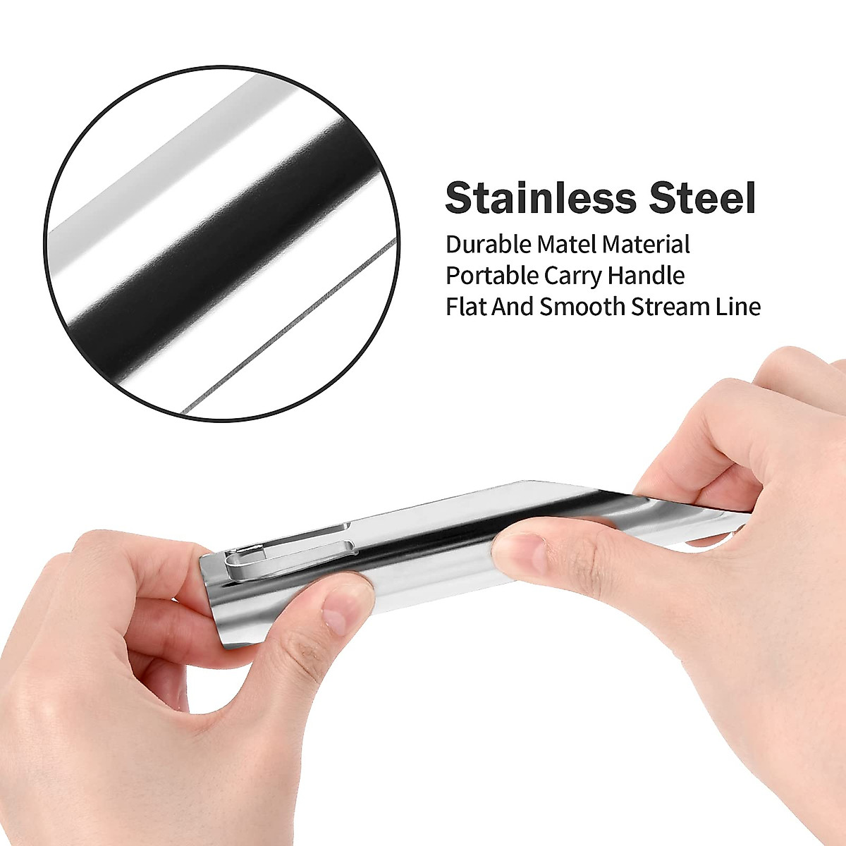 Crumbers for Servers, Crumb Sweepers, Food Crumb Scraper, Restaurant Crumb Cleaner, Portable Server Tools Stainless Steel Crumber Tool, Crumbers for Servers, Waiters, Waitresses (2 PACK, Pure Silver)