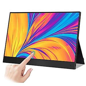 NewDream8 15.6 Inch Portable Monitor, Touch Screen,Built-in Battery,3840x2160P 4K UHD IPS Screen,Self-Support HDR Gaming Office Expand Dual Monitor with Type-C USB HDMI for Mobile Laptop Xbox PS4 PC