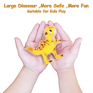 UWBGRT Dinosaur Toys for Kids, Wooden Stacking Toys Set with 16pcs Large Dinosaur Blocks,3 Balance Broads, 2 Balls for 4 5 6 Year Old Toddler