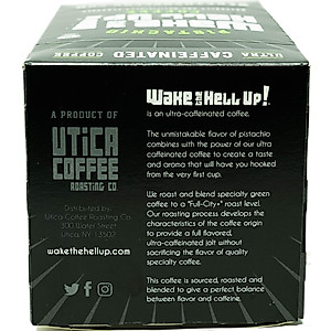 Wake The Hell Up!® Pistachio Flavored Single Serve Coffee Pods Of Ultra-Caffeinated Coffee For K-Cup Compatible Brewers | 12 Count, 2.0 Compatible Pods