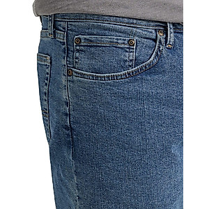 Wrangler Authentics Men's Regular Fit Comfort Flex Waist Jean, Light Stonewash, 42W x 30L