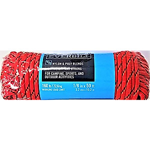 Everbilt 72515 Paracord in Red, 1/8" x 50'