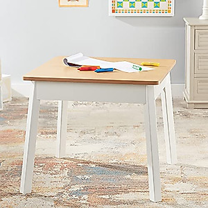 Melissa & Doug Wooden Square Table (White/Natural)