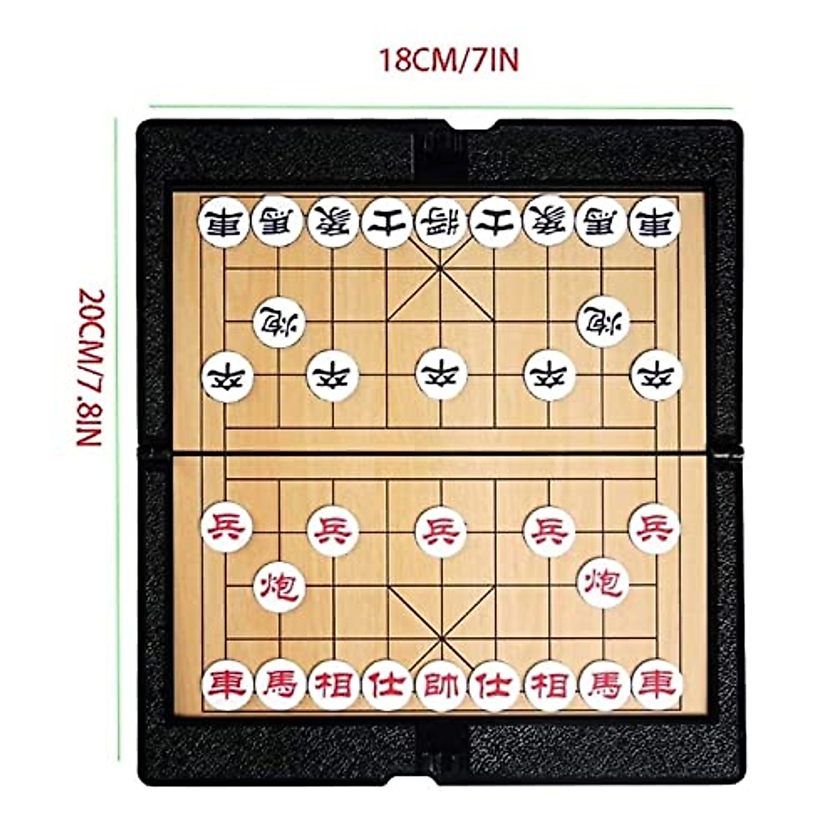 JGATW Chess Set Chess Board Game，Chinese Chess Set Folding Chessboard Small Pieces，Folding Roll Up Chess Game Sets International Chess