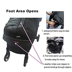 Anti-Kick Waterproof Stroller Sleeping Sack,Universal Stroller Footmuff Fits All Toddler/Sleeping Bag Cocoon Cozy Warmer for Baby Winter Stroller Cover with Unique Design