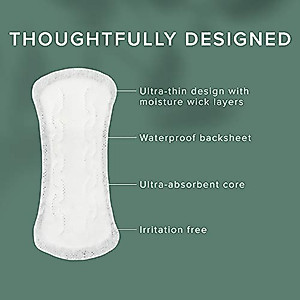 Veeda Ultra Thin Natural Cotton Breathable Daily Liners are Always Chlorine and Toxin Free, Hypoallergenic, 40 Count (Pack of 3)