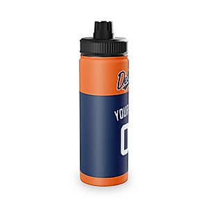 INAOO Detroit Tumbler Coffee Cup 18 oz Custom Name Number for Men Women Youth Gifts