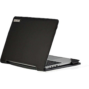 Broonel - Profile Series - Black Leather Laptop Case Compatible with Toshiba Satellite Radius C40-C