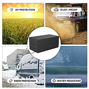 Waterproof deck box cover,Deck box dust cover,Heavy 600D polyester oxford deck box cover to protect large deck box,100% waterproof for outdoor indoor cushion storage