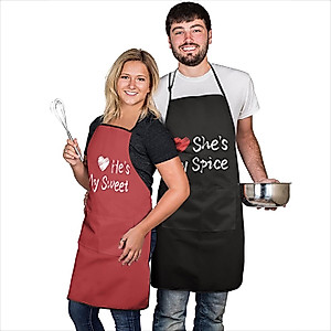 Nueasrs Couples Supplies Aprons Set, Cool Bridal Shower Gifts for Bride and Groom, Unique Mr and Mrs Gifts, Engagement Gifts for Couples, Birthday, Anniversary, Newlyweds