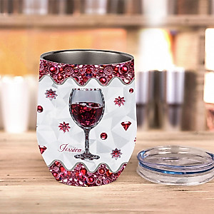 Middlepeace Just A Girl Who Loves Wine - Personalized Wine Tumbler, A Girl Lover Wine Stainless Steel