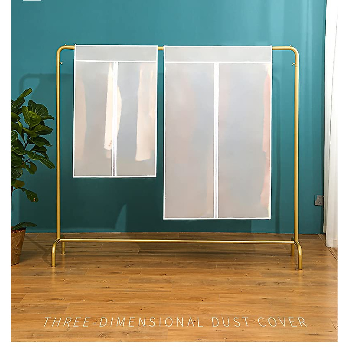 AKWFUNZ Hanging Clothes Bag Transparent and Large Capacity for Keeping Clothes Clean (Small)