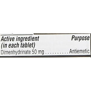 Equate Motion Sickness Relief Tablets, 100 count 50 mg