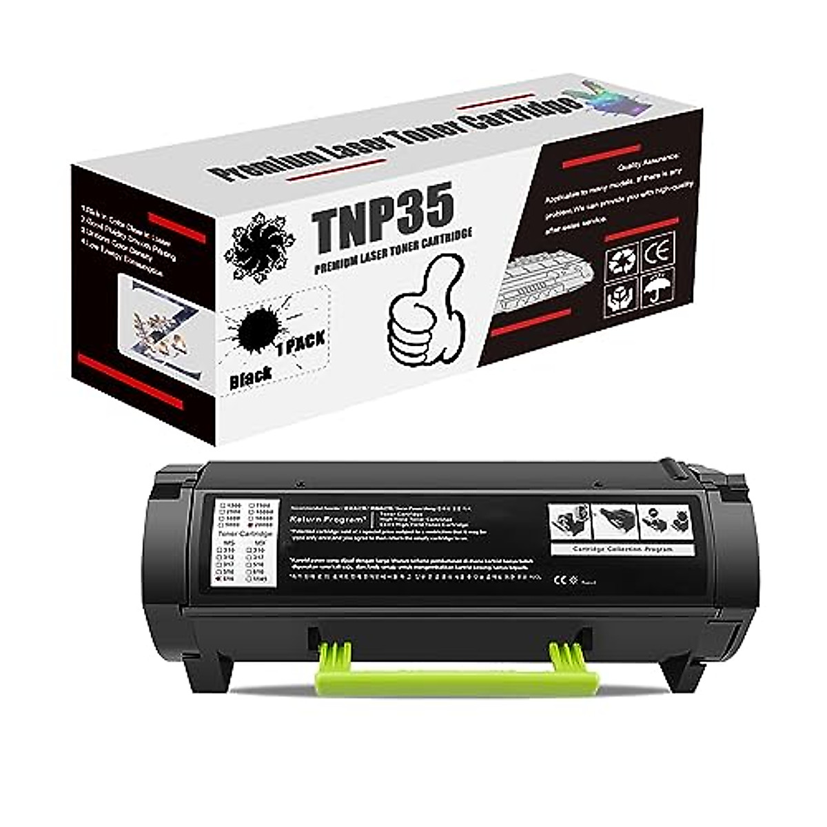 RIOMAN TNP35 Toner Cartridge Compatible with Chip Replacement for Konica Minolta High Yield Compatible for Konica Minolta Bizhub 4000P Toner Printers