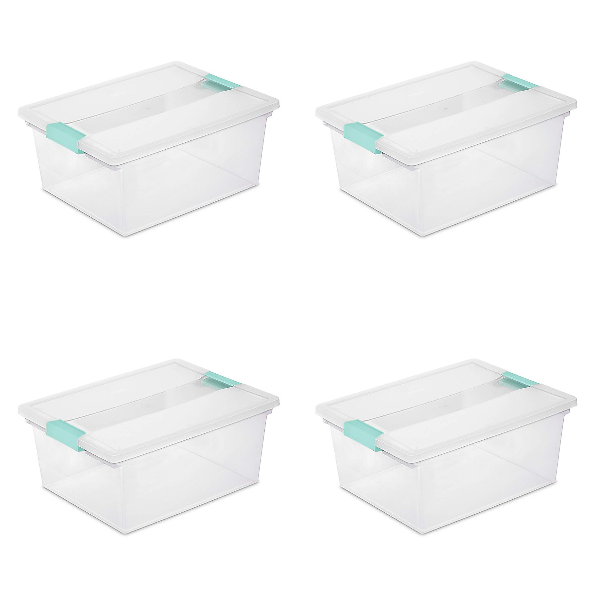 Sterilite Large Nesting ShowOffs (6-Pack) and Sterilite Deep Clip Box (4-Pack) Storage Bins