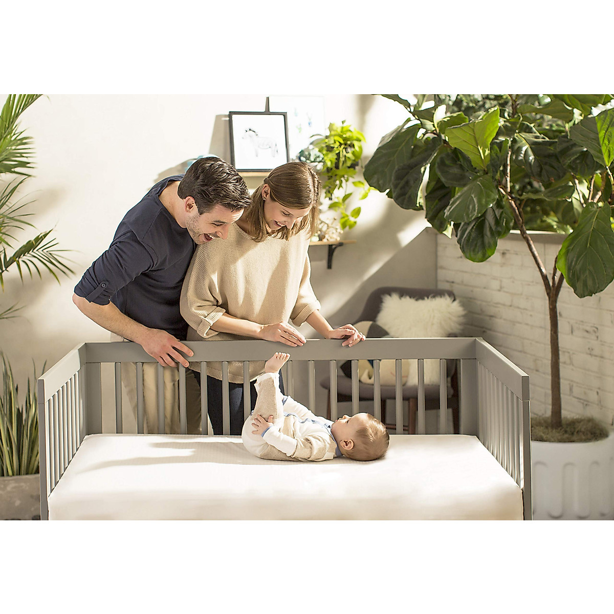 Naturepedic Organic Crib Mattress Sheet - Crib Fitted Sheet for Standard Crib Mattress - Soft and Breathable Cotton Crib Sheet - Ivory - 52"x28"