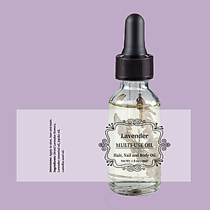 NP NATURES PHILOSOPHY Lavender Multi-Use Oil for Face, Body and Hair - Organic Plant Fragrant Essential Oil for Dry Skin, Scalp and Nails - 1 Fl Oz