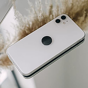 Karelian Heritage Non-Polished Round Shungite Sticker 20 mm (0,8 inches) | Shungite Protection Plate | Total Shield Shungite Sticker with Carbon Fullerenes | Authentic Shungite for Cell Phone FRE11