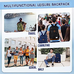 Chase Chic School Backpack for Men Women,Water Resistant Bookbag/Schoolbag/Daypack for Teen Boys Girls High School,College,Work,Travel Black