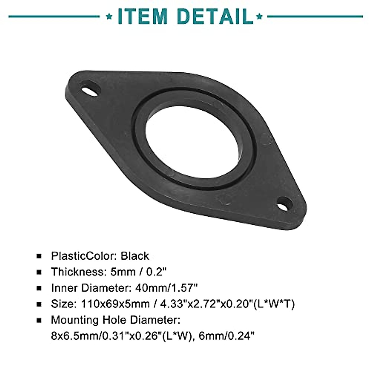 ACROPIX Car Tweeter Speaker Mounting Adapter Bracket Rings Fit for Toyota Camry - Pack of 2 Black