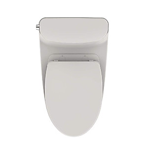 TOTO TMS642124CEFG11 Nexus 1.28 GPF One Piece Elongated Chair Height Toilet with Tornado Flush Technology - Seat Included Colonial White