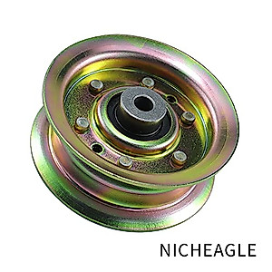 NICHEFLAG 177968 Idler Pulley Replaces 177968 Idler Pulley Craftsman, 193197 Idler Pulley Craftsman, 532177968, 532193197, Ariens 21546308 for Husqvarna Z254, YTH24V48, YTH2348, YTH21K46 Decks