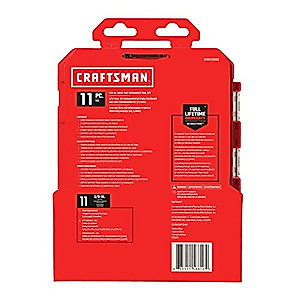 CRAFTSMAN Socket Set with Ratchet, SAE, 3/8-Inch Drive, 11-Piece (CMMT12026)