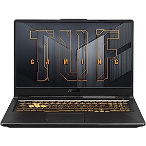 ASUS 2023 TUF FX706HC Gaming Laptop 17.3” 144Hz FHD IPS Display Intel 6-Core i5-11400H 64GB DDR4 4TB NVMe SSD NVIDIA GeForce RTX 3050 4GB GDDR6 WiFi AX RJ45 USB-C w/DP Backlit KB Windows 11 Pro w/USB