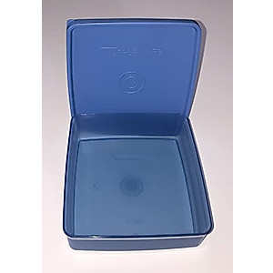 Tupperware Square Away Sandwich Keeper Teal Blue Seal