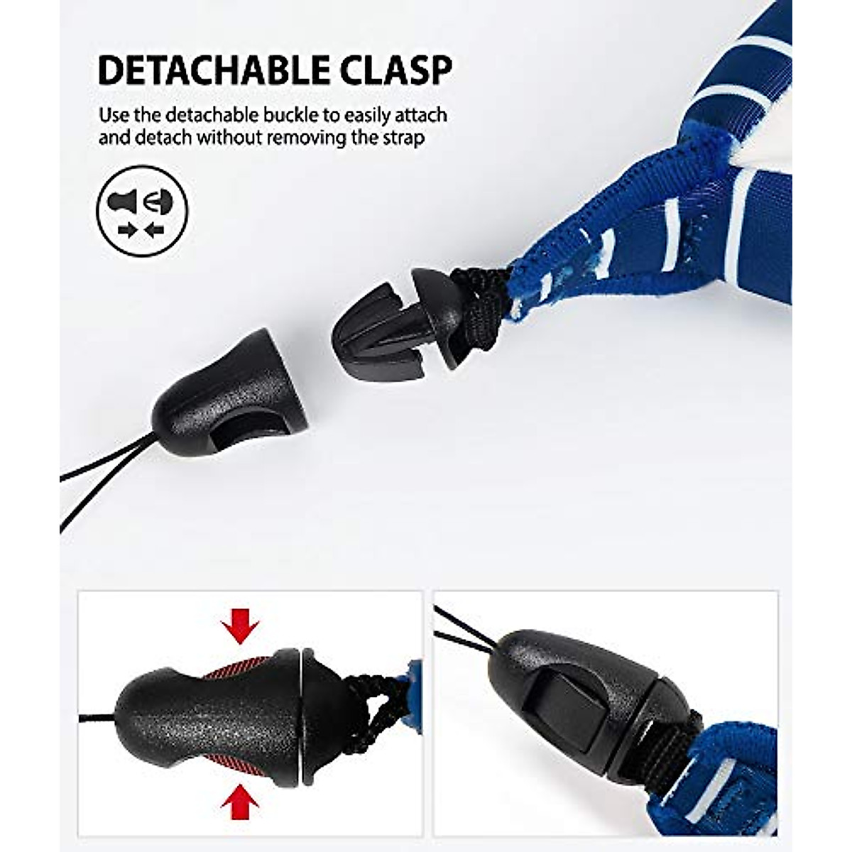 Ringke Waterproof Float Strap (2 Pack), Underwater Floating Strap, Wristband, Hand Grip, Lanyard Compatible with Camera, Phone, Key and Sunglasses (Palm Leaves & Navy Stripes)