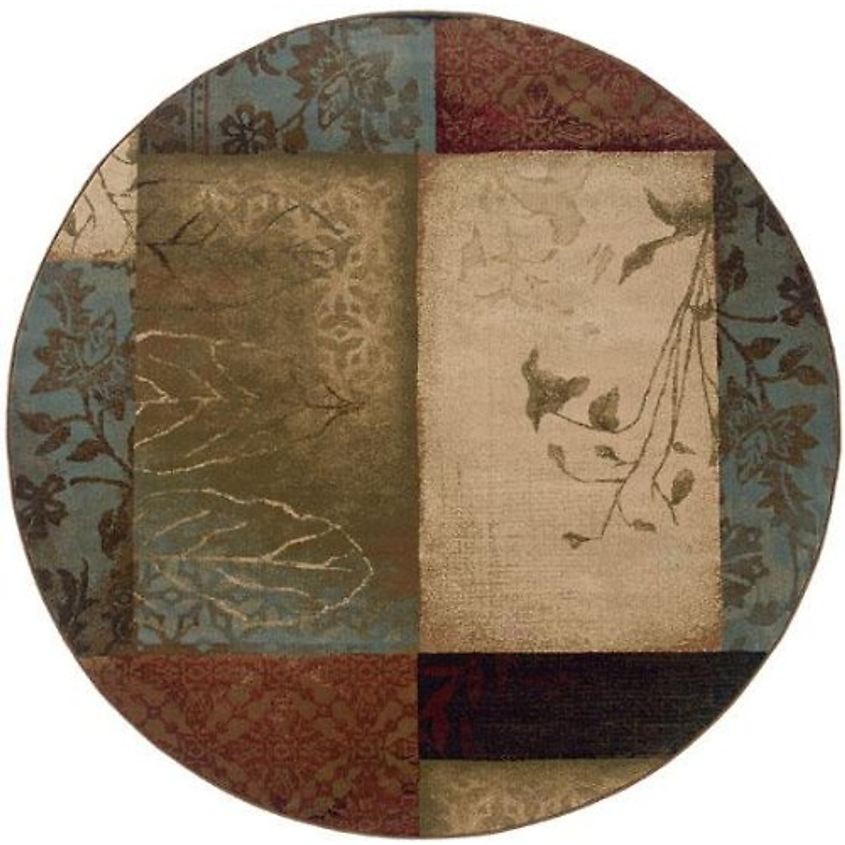 Home Decorators Collection Moretti Wetlands Area Rug 040A1 Beige Geometric Squares 6' 7" x 9' 6" Rectangle