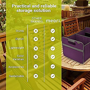 meori Large Trunk Organizer for Groceries Collapsible Midnight Magenta Storage Car SUV 2 Compartments