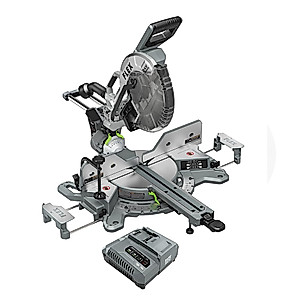 FLEX 24V Brushless Cordless 12-Inch Dual Bevel Sliding Miter Saw Kit with 10.0Ah Stacked Lithium Battery and 280W Rapid Charger - FX7141A-1J