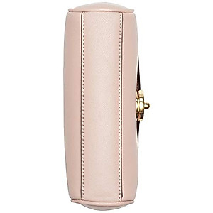 Calvin Klein Soft Lock Lamb Leather Small Convertible Crossbody Shoulder Bag, Pale Rose
