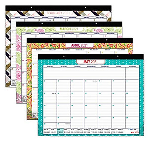 Desk Calendar 2020-2021: Large Monthly Pages - 22"x17" - Runs from June 2020 Through December 2021 - Desk/Wall Calendar can be Used Throughout 2021.