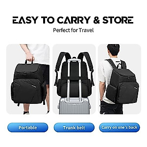 Travel Backpack Compatible with PS5/PS5 Pro/PS5 Slim,Travel Bag fits for PS4/PS4 Pro/PS4 Slim/Xbox One/Xbox One X/Xbox One S,15.6" Laptop and Gaming Accessories, Portable Console Carrying Case, Black