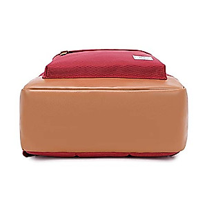 abshoo Classical Basic Womens Travel Backpack For College Men Water Resistant Laptop School Bookbag (USB Red)